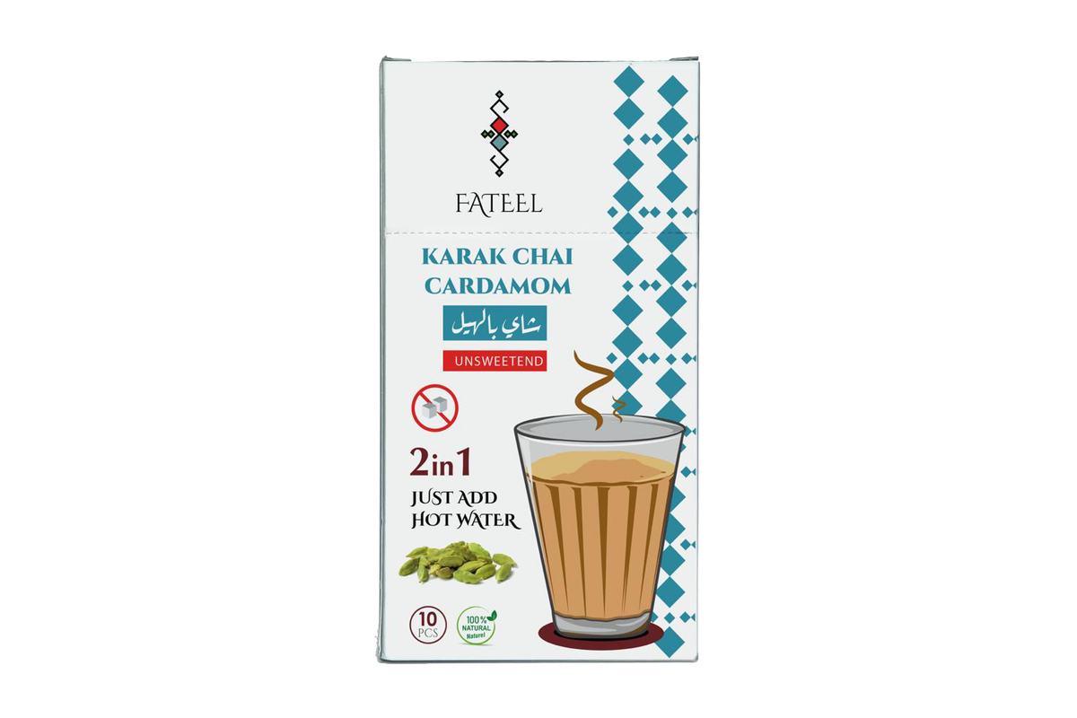 Karak Chai Cardamom Unsweetened (Tea Latte) Premix - 3 Boxes – Fateel